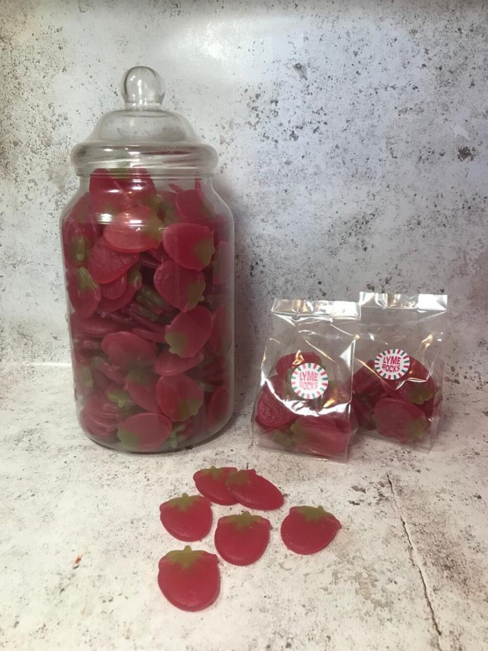 Giant Strawberries | Shop | Lyme Rocks - Rocking sweets on the Jurassic ...