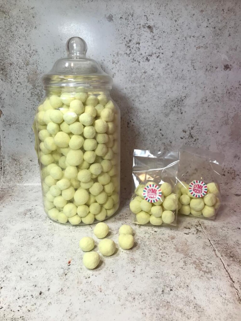 Lemon Bonbons (Traditional Dusted) | Shop | Lyme Rocks - Rocking sweets ...