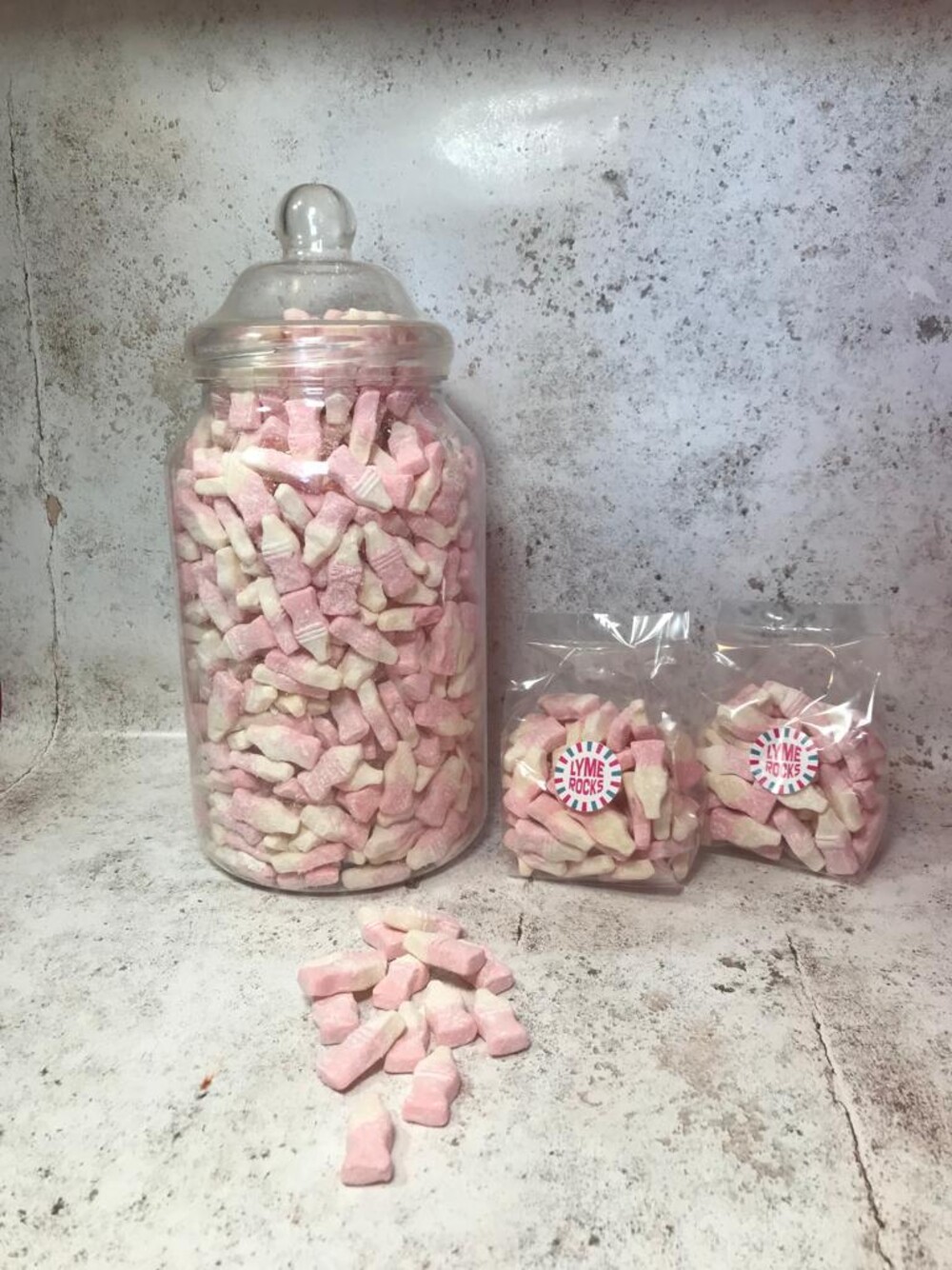 Strawberry Milkshake Bottles | Shop | Lyme Rocks - Rocking sweets on ...